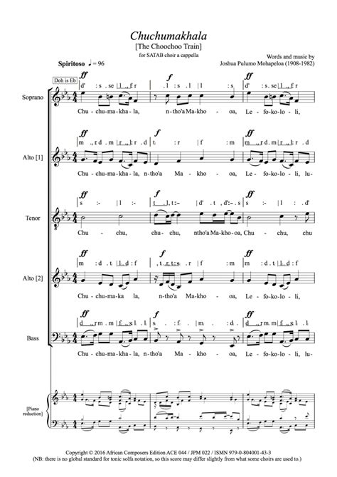 Joshua Pulumo Mohapeloa African Composers Edition