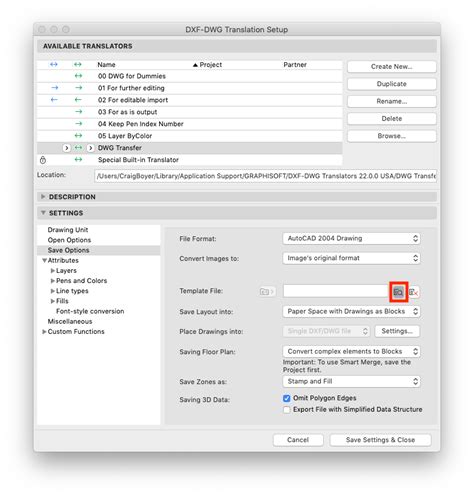 Using A Dxf Dwg File As An Attribute Mapping Templ Graphisoft