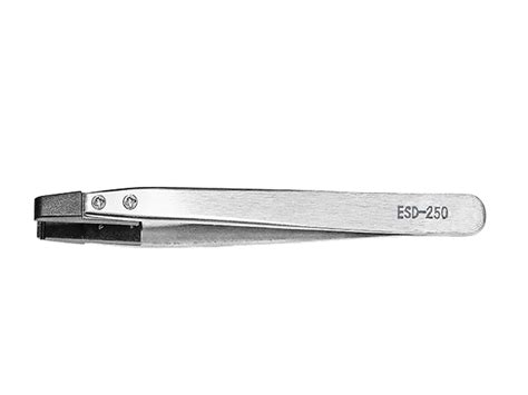 Esd Safe Pps Carbon Fibre Replaceable Tip Tweezers Labtech