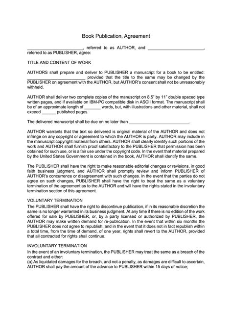 Proofreading Contract Template