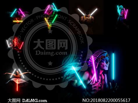 闪烁的霓虹灯动画效果PS动作 大图网图片素材