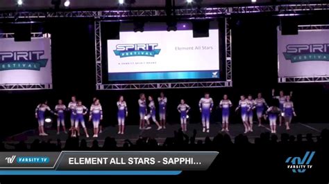 Element All Stars Sapphire All Star Cheer 2022 L4 Senior Coed D2 Day 2 2022 Spirit Fest