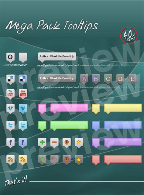 40 Unieke Icoontjes Tooltips
