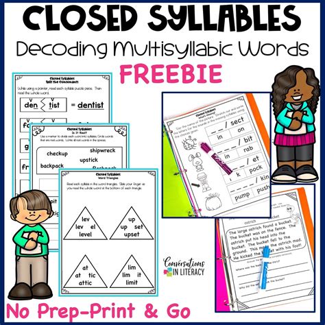 Free Printable Worksheets For Multisyllabic Words