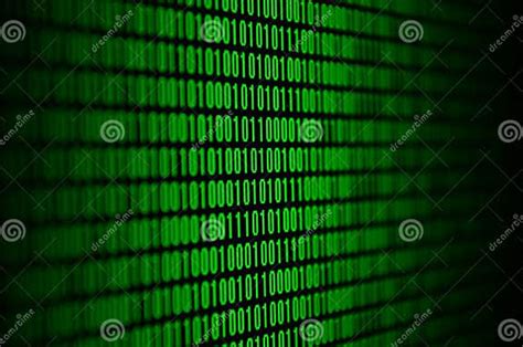 An Image Of A Binary Code Made Up Of A Set Of Green Digits On A Black