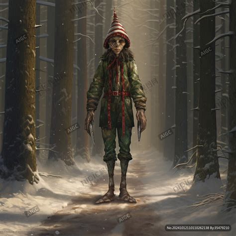 Ai创作图冬季服装插画 写实人物插画 森林守护者 概念艺术插图 圣诞节绘本插画 绿精灵 国外插画 圣诞节日原创插画高端 精灵插画 款冬插画 十二月插画月份插画 电影原画插画 十二月份插画 厚涂