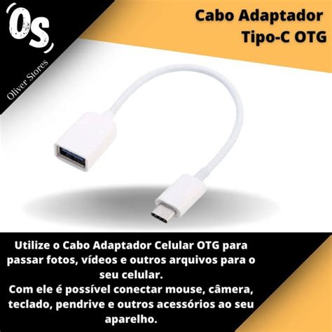 Cabo Otg Tipo C Conector Smart Para Celular Multi Fun Es Parcelamento Sem Juros