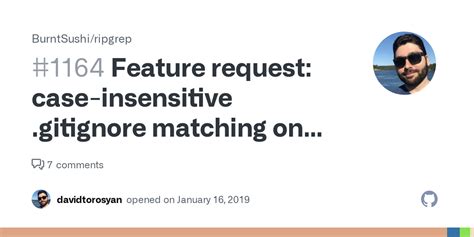 Feature Request Case Insensitive Gitignore Matching On Windows · Issue 1164 · Burntsushi