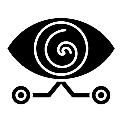 최면 문양 단색 검정 그림 프리미엄 벡터