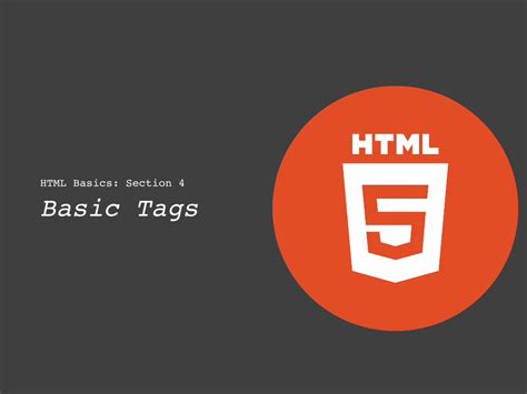 Pdf Html Basics Section 4 Basic Tags Dokumentips