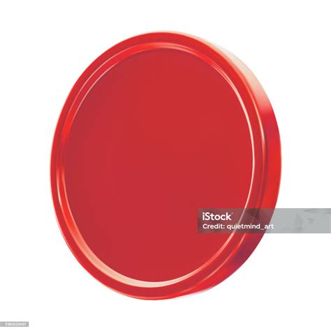 3d 렌더링 현실적인 빨간 금속 동전 빈 메달 벡터 일러스트 레이 션 절연 0명에 대한 스톡 벡터 아트 및 기타 이미지 0명 3차원 형태 개념 Istock