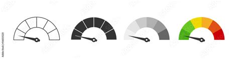 Speedometer Icon Set Vector Illustration Stock Vector Adobe Stock