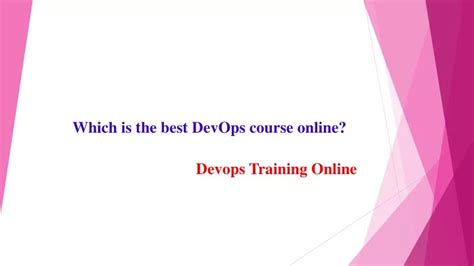 Ppt Devops Course Online Powerpoint Presentation Free Download Id 11293599