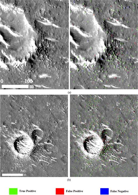 Rock Detection Results In The Two Selected Regions Based On