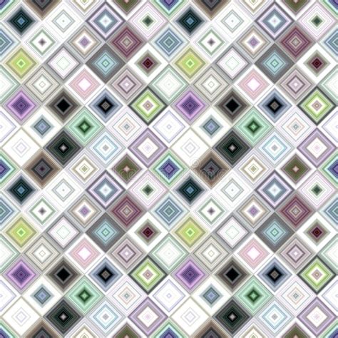Colorful Seamless Diagonal Square Mosaic Pattern Background Vector Graphic Stock Vector