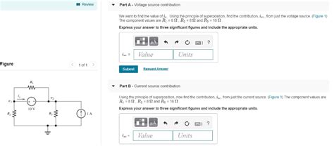 Solved Review Part A Voltage Source Contribution We Want Chegg Com