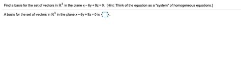 solved find a basis for the set of vectors in r3 in the