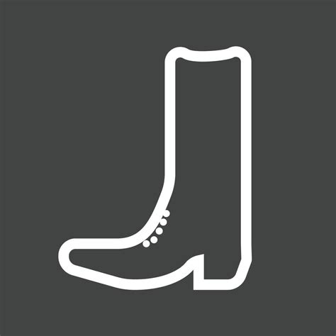 Cowboy Boot Line Inverted Icon 11902249 Vector Art At Vecteezy