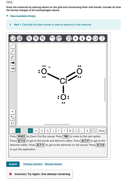 Solved Clo3 Draw The Molecule By Placing Atoms On The Grid
