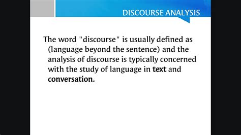Discourse Analysis Introduction To Linguistics Youtube