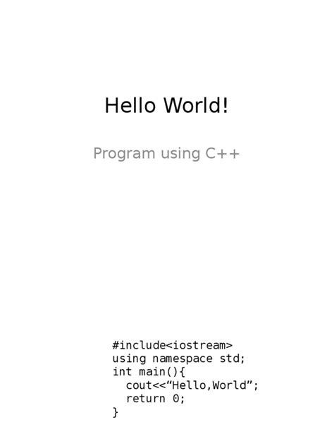 Hello World Using C Pdf Object Oriented Programming Computer Programming
