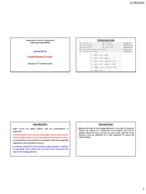 Dld Lecture No 24 Pdf Electronic Circuits Logic Gate