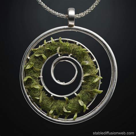 Spiral Pendant With Organic Elements Stable Diffusion Online