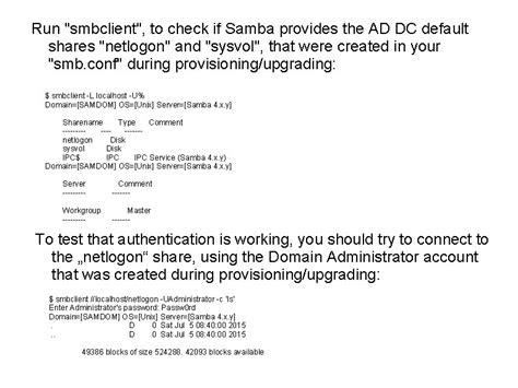 setup a samba active directory domain controller