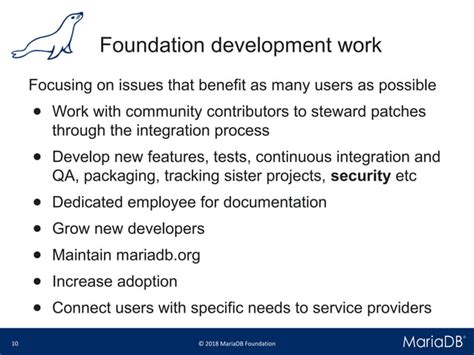 Mariadb Foundation Membership Ppt