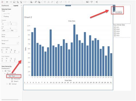 Unable To Fix Width Or Height For Some Containers In Dashboard