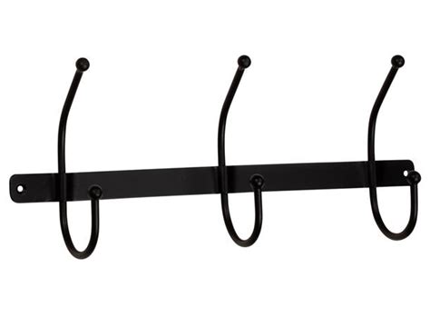 Knaggrekke 3 Knagger Sort Metall 41x17x85 Cm Kjell Nordhagen As