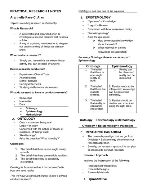 Practical Research Pdf Reality Epistemology