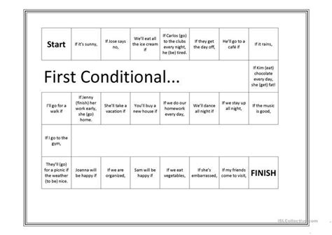 First Conditional Game English ESL Worksheets