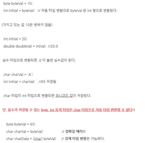 java 타입 변환