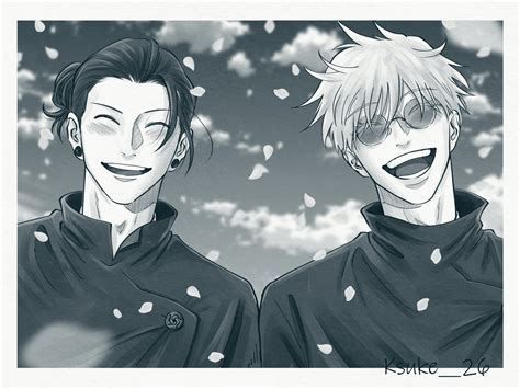 Gojou Satoru And Getou Suguru Jujutsu Kaisen Drawn By Ksuke Danbooru