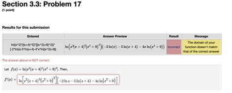 Solved Section 3 3 Problem 17 1 Point Results For This
