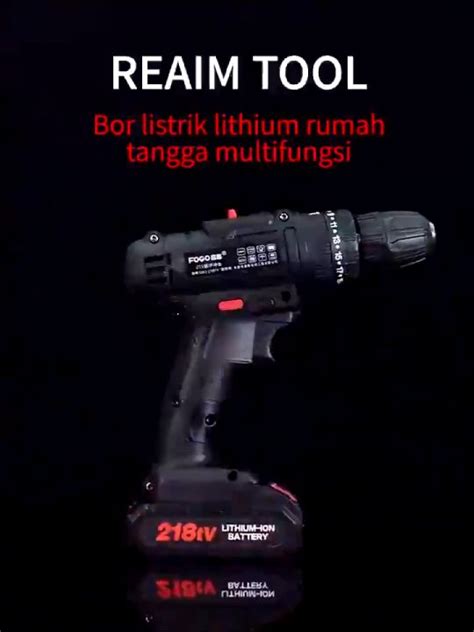 Reaim Impact Drill Bor Listrik Mesin Bor Tanpa Kabel Mesin Cordless Screwdriver Murah Bor Murah