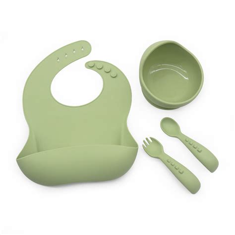 Бебешки комплект за разнообразяване от силикон състоящ се от 4 части Bpa Free 1 купа с