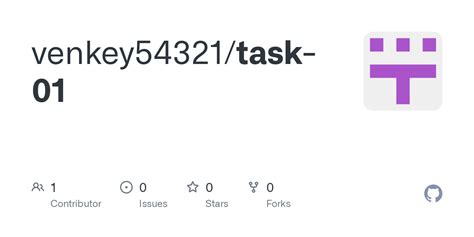Github Venkey54321task 01