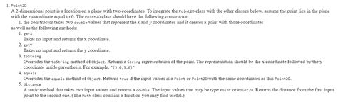 Solved Point D A Dimensional Point Is A Location On A Chegg
