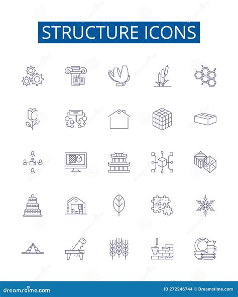 Structure Icons Line Icons Signs Set Design Collection Of Icons
