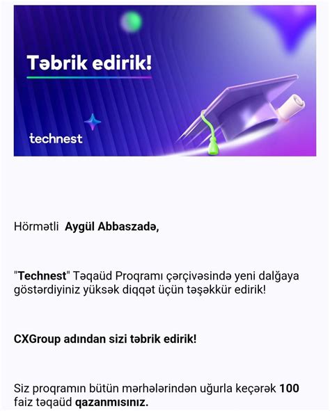 Aygul Abbaszade On Linkedin Technest Scholarship