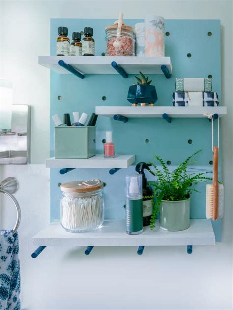 How To Make A Decorative Pegboard Shelf HGTV