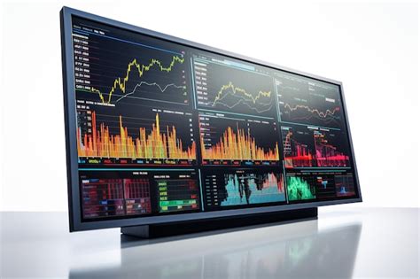 Premium Photo A Computer Monitor With A Graph On It
