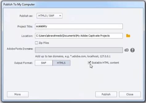Adobe Captivate 12 Fit Screen In Scorm Outputscalable Html Content
