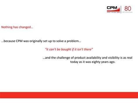 Cpm 80yearsinsales Ppt