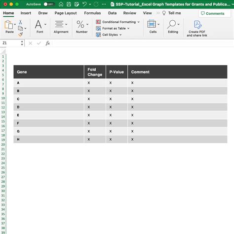 Excel Graph And Table Templates