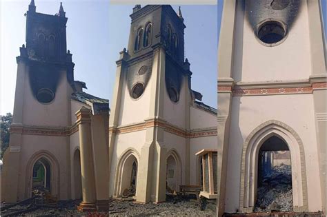 သက်တမ်းရာချီရှိသည့် သမိုင်းဝင် ကတ်သလစ်ဘုရားကျောင်းအပါအဝင် ရွာ ၄ ရွာကို စစ်ကောင်စီတပ်က မီးရှို့