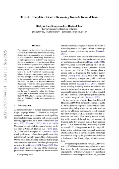 Pdf Torso Template Oriented Reasoning Towards General Tasks