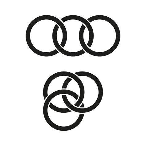 Premium Vector Intersecting Circles Vector Design Overlapping Black Rings Illustration Concept